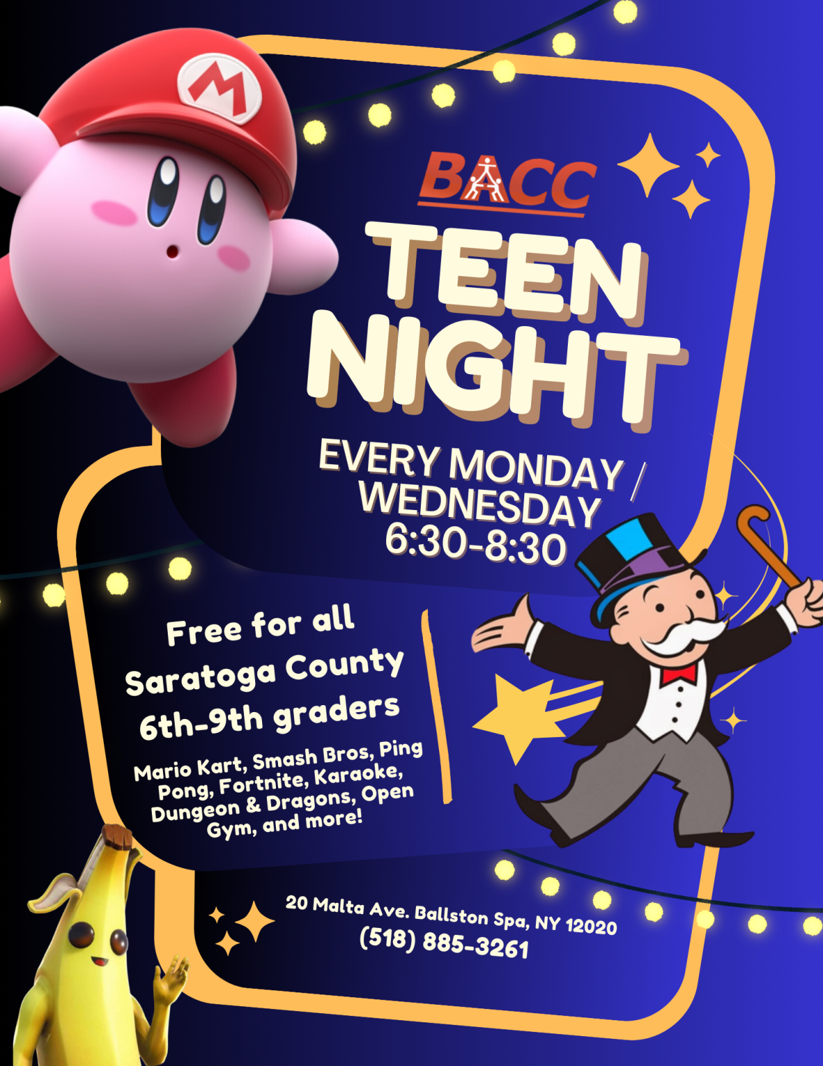 Teen Night: Video Games, Open Gym & More for Saratoga County 6th-9th ...